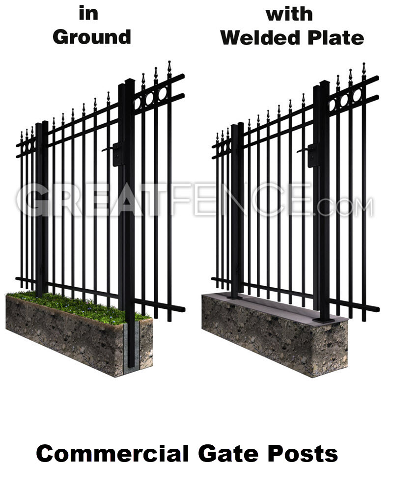 Commercial Aluminum Gate Posts | Aluminum Fence and Gate Store ...