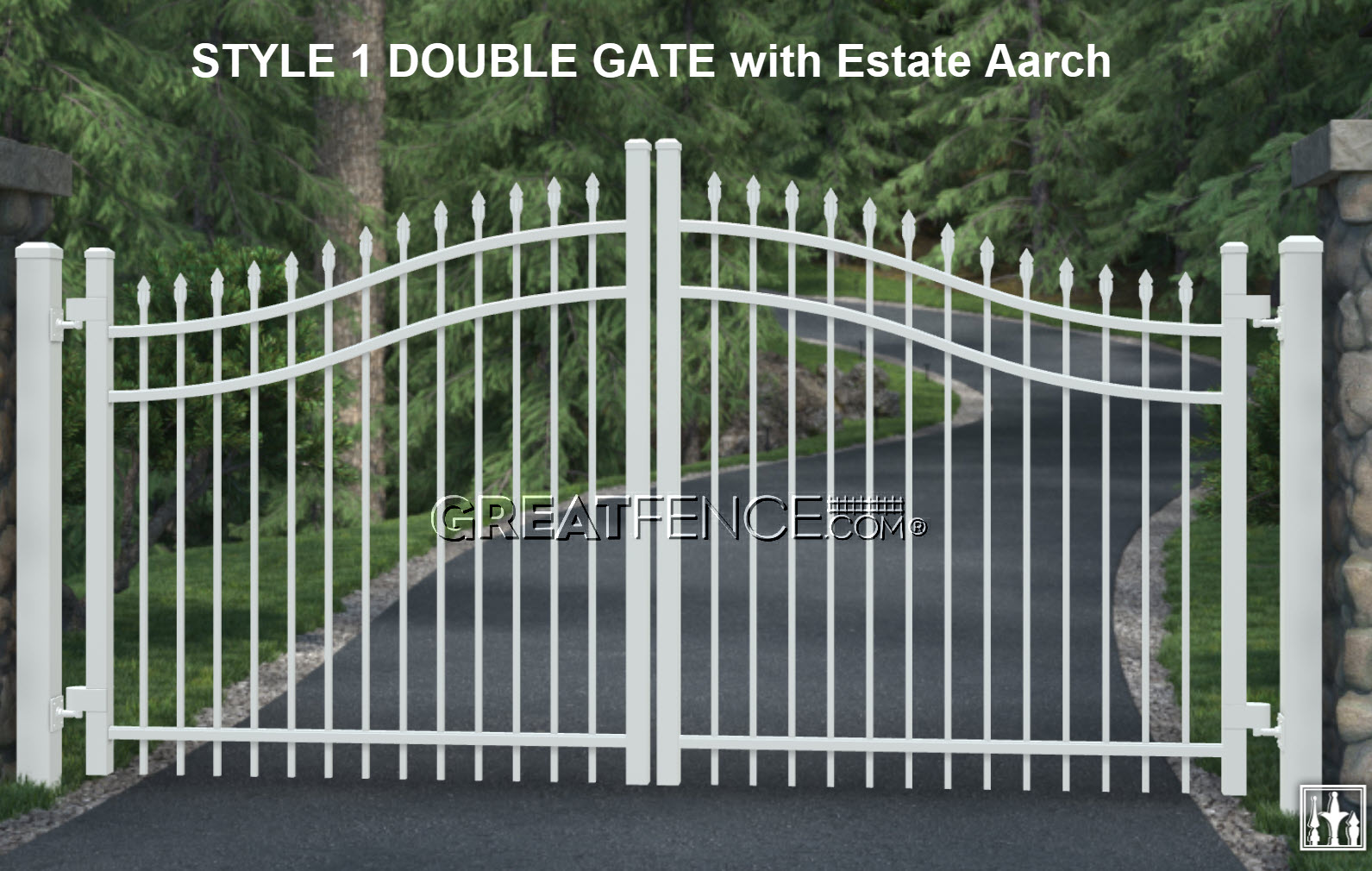 Aluminum Gate Arches | Aluminum Fence and Gate Store - greatfence.com, Inc.